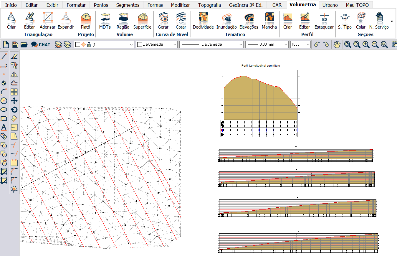 Aplicando perfil transversal do terreno – Materiais de Suporte Técnico