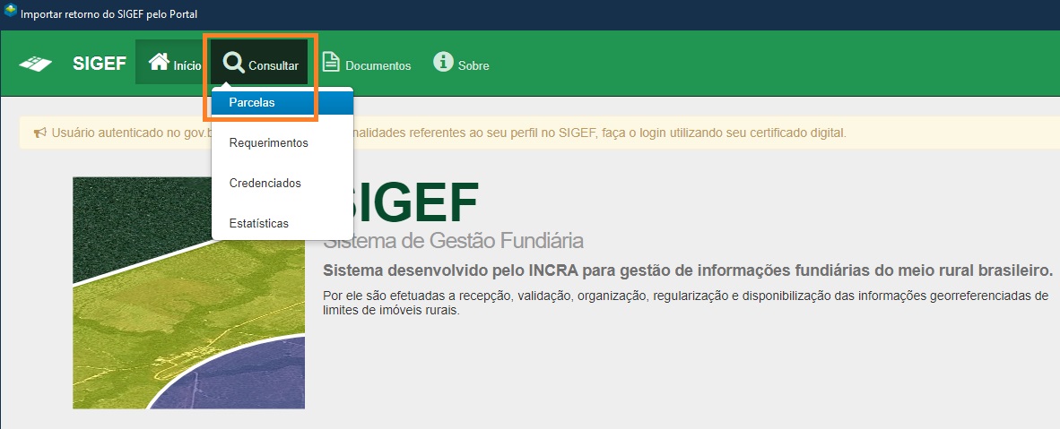 Retorno SIGEF: Portal – Portal Métrica de Suporte Técnico